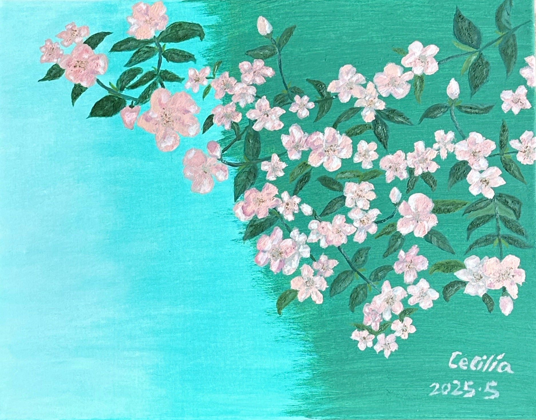 "Rosa Multiflora in the Dream 2025" - Oil Painting – BNorth Domicile