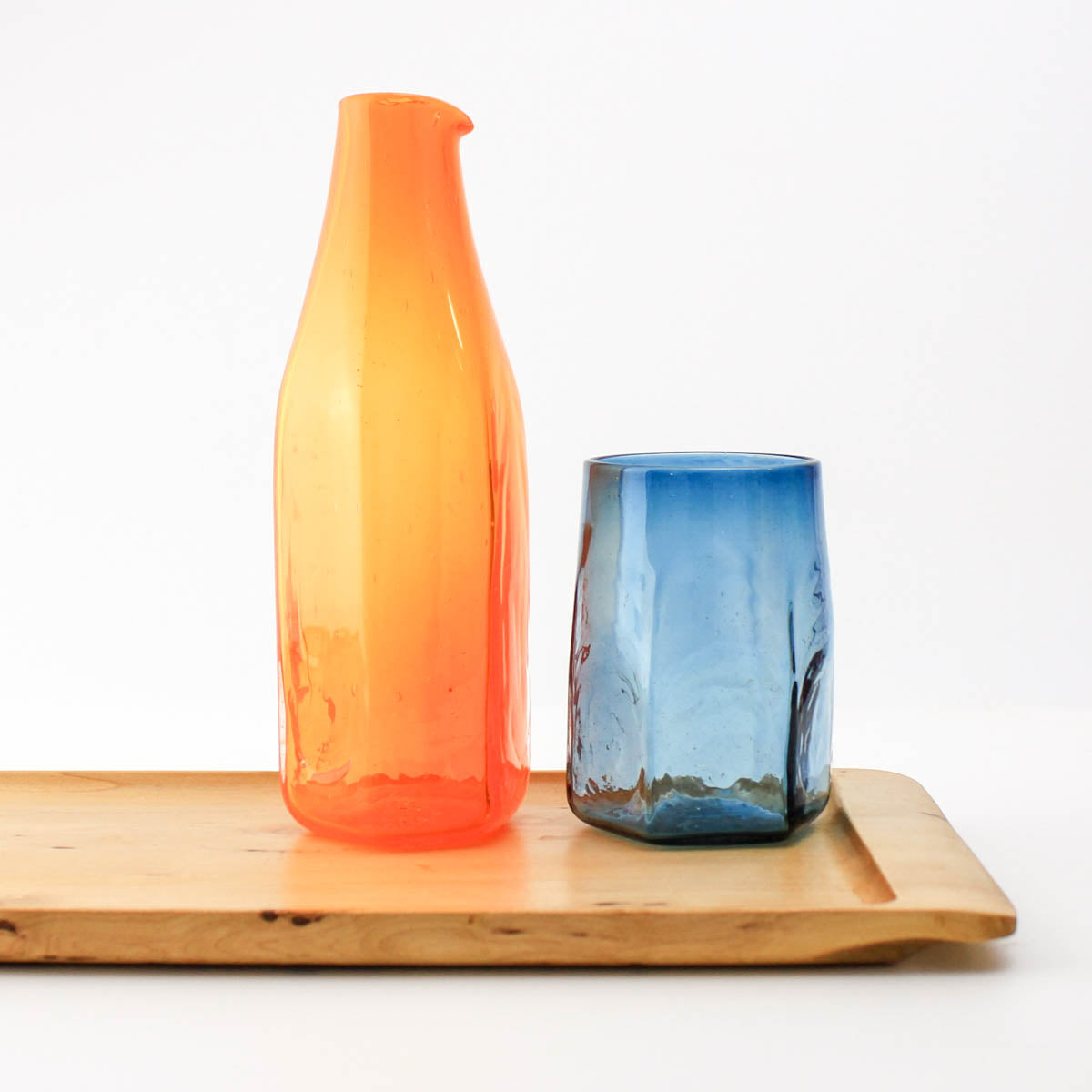Hexagon Coloured Glass Carafe | Infinite Glassworks | BNorth Domicile